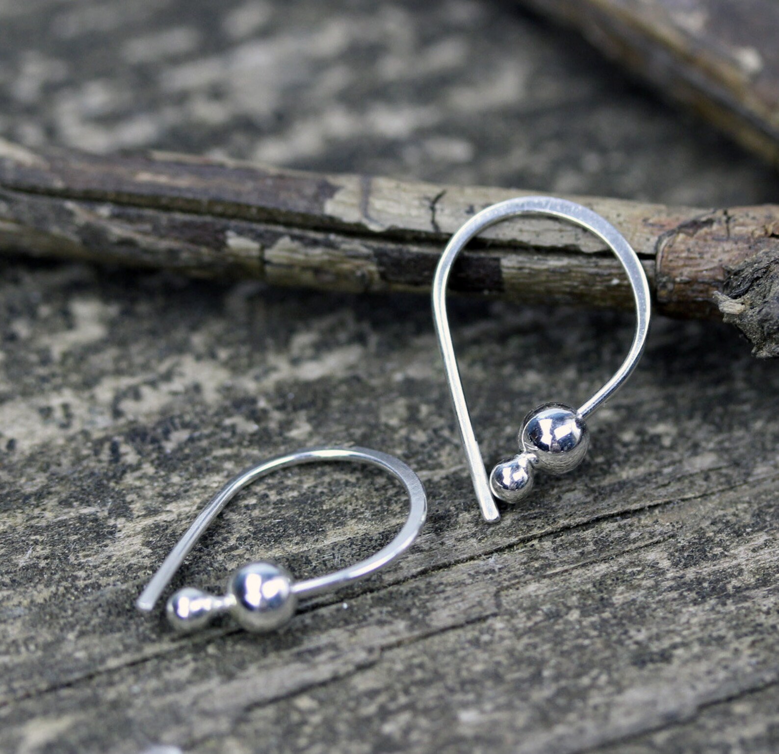 Tiny Silver Earrings / Dainty Earrings / Gift for Her / Silver - Etsy