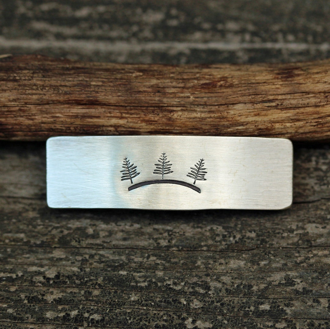 Tree Hugger Sterling Silver Barrette / SMALL Silver Barrette / Gift for ...