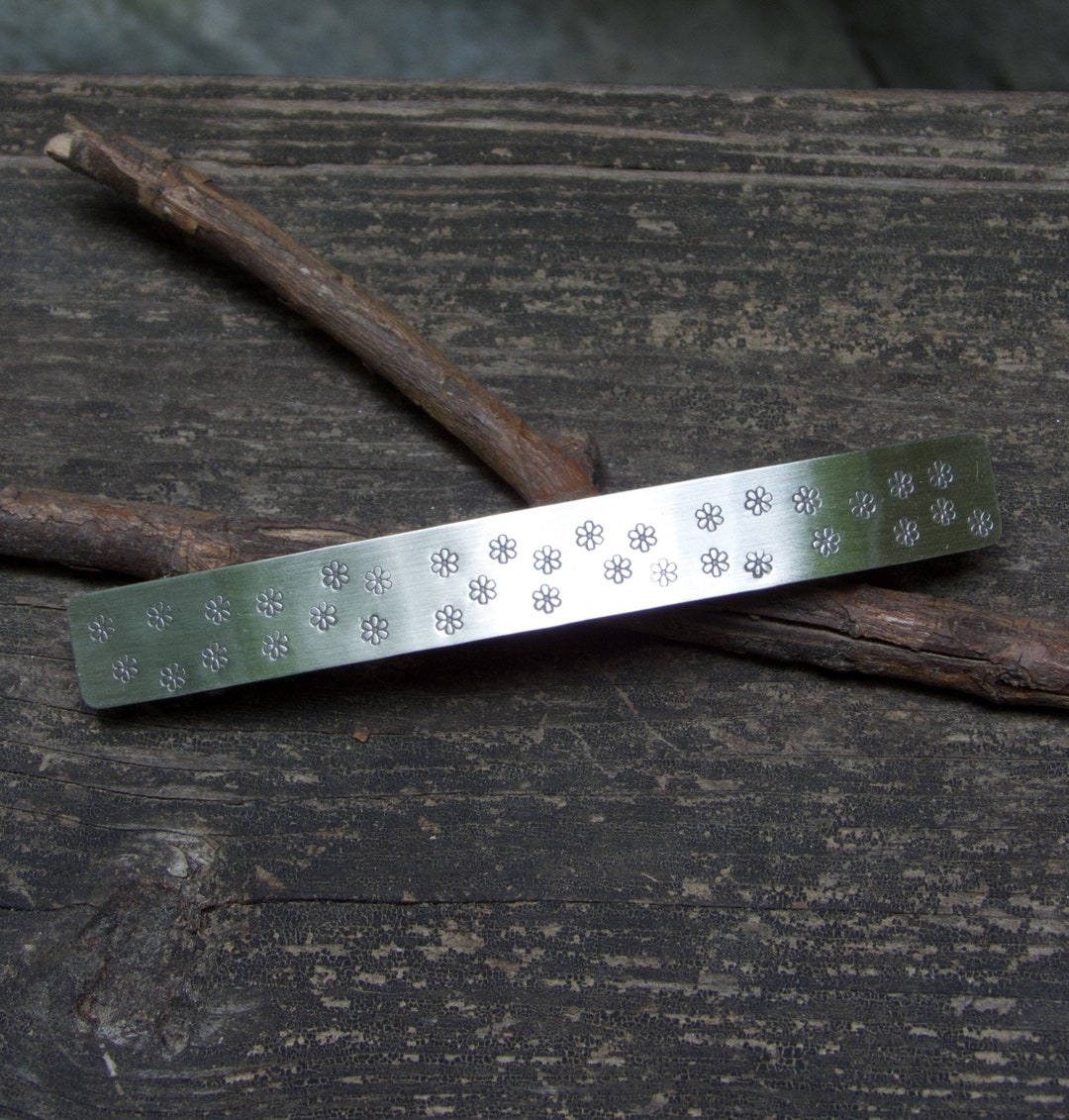 Daisy Sterling Silver Barrette / MEDIUM or LARGE Silver Barrette / Gift ...