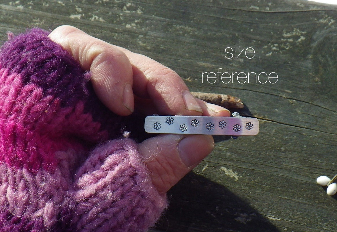 Sterling Silver Barrette / SMALL Flower Barrette / Daisy | Etsy