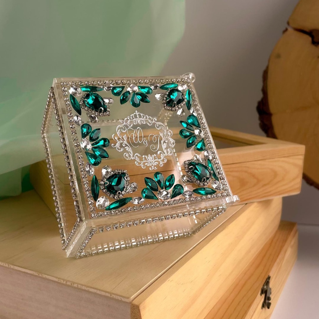 Personalized Acrylic Ring Box: Engraved Wedding Keepsake - Etsy