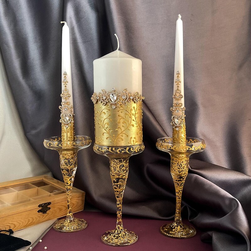 Gold Candle Holder - Etsy