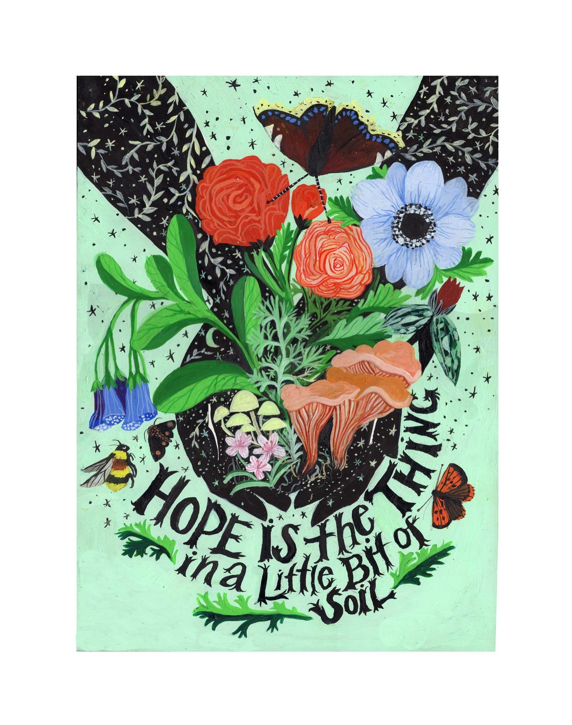 Hope is the Thing in a Little Bit of Soil - 11 X 14 Inch Giclée Print ...