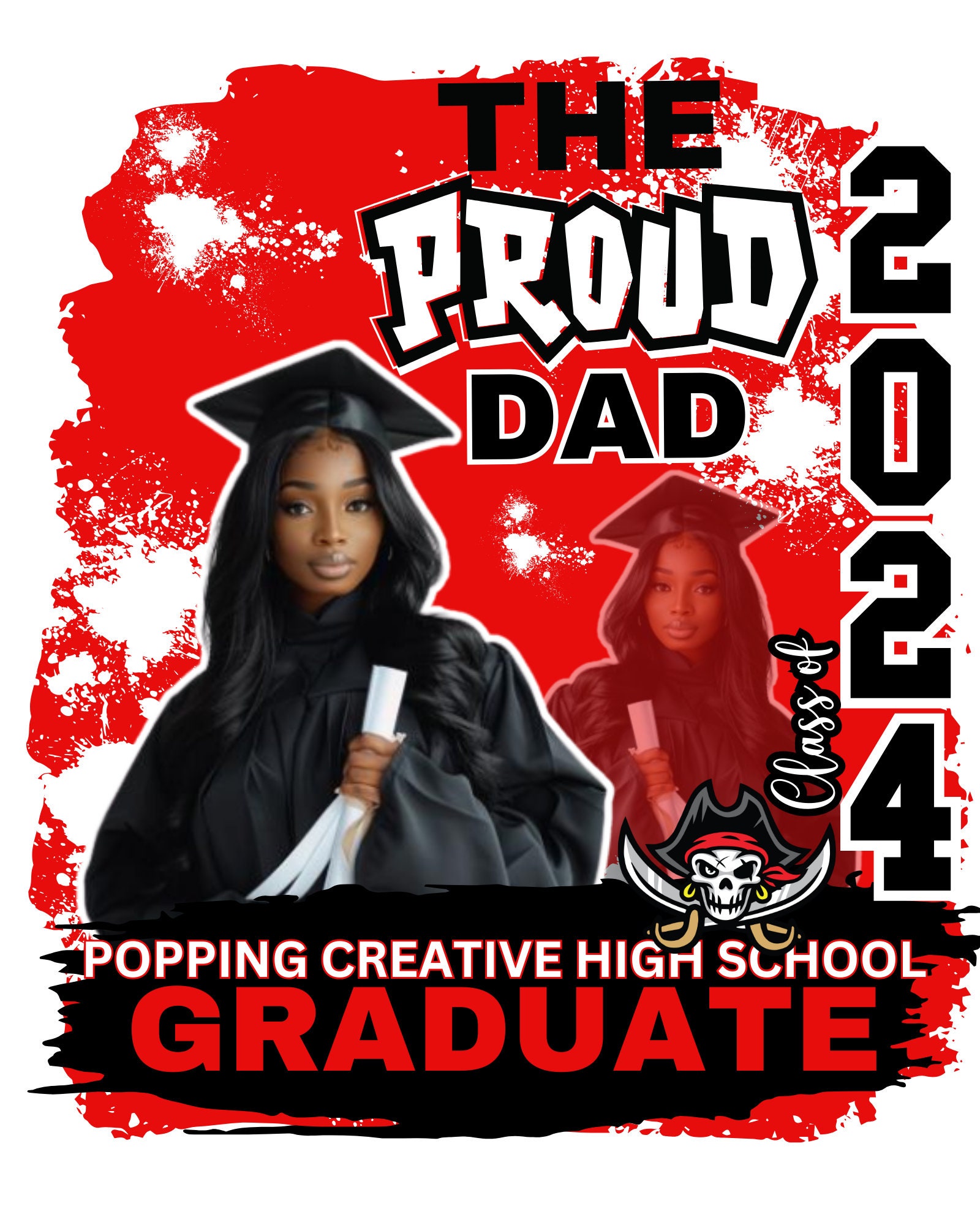 Editable Graduation T-shirt Template - Etsy