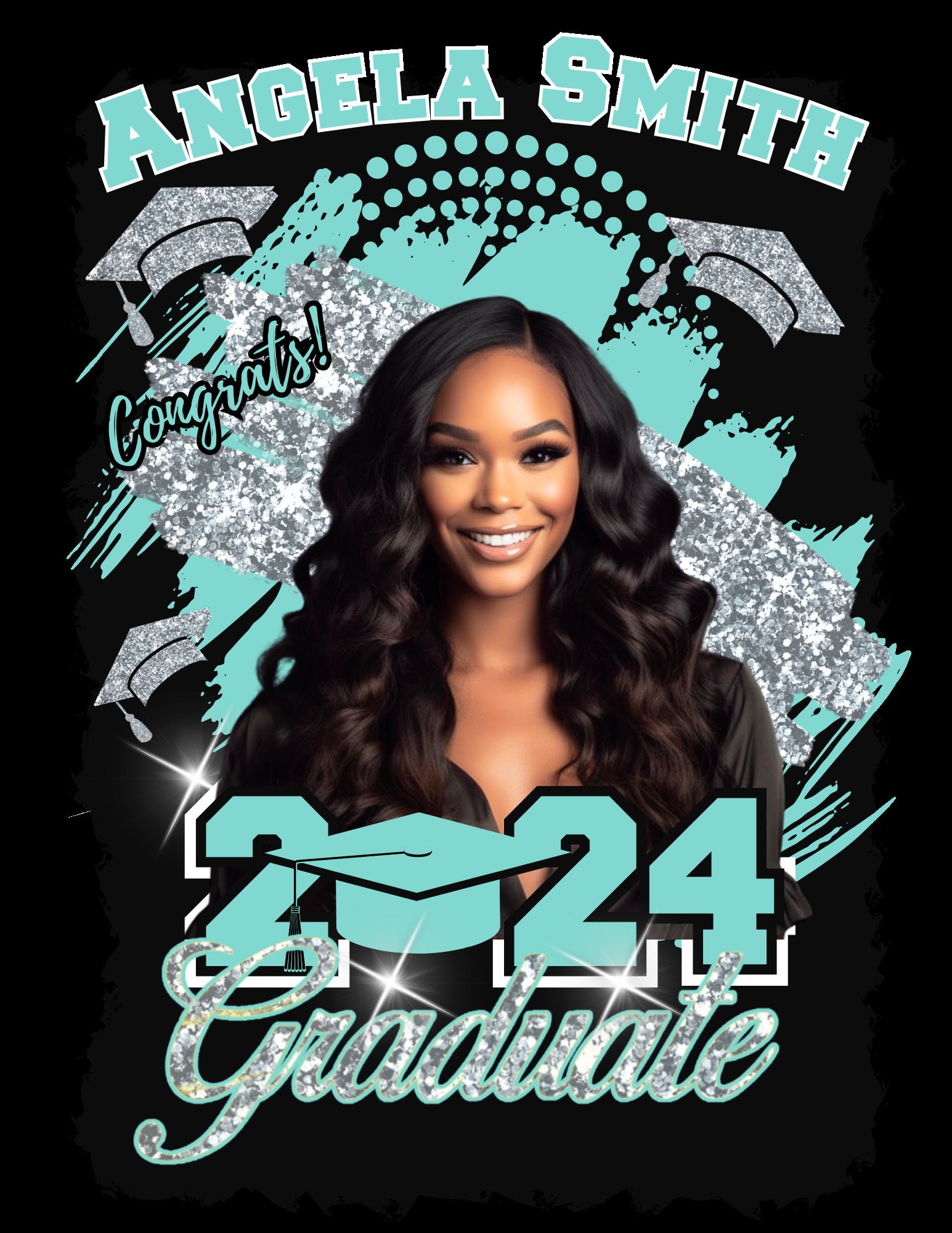 Editable Graduation T-shirt Template - Etsy