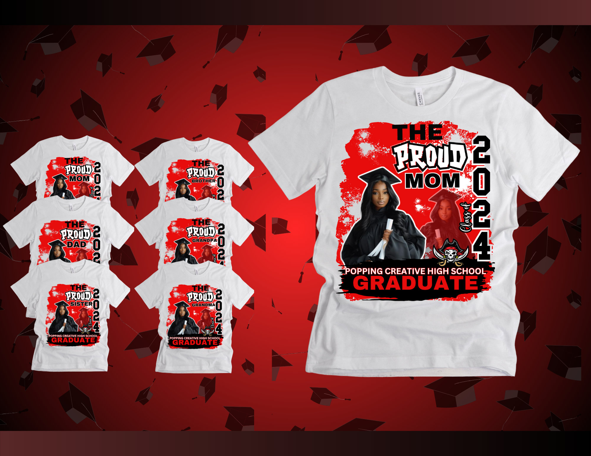 Editable Graduation T-shirt Template - Etsy
