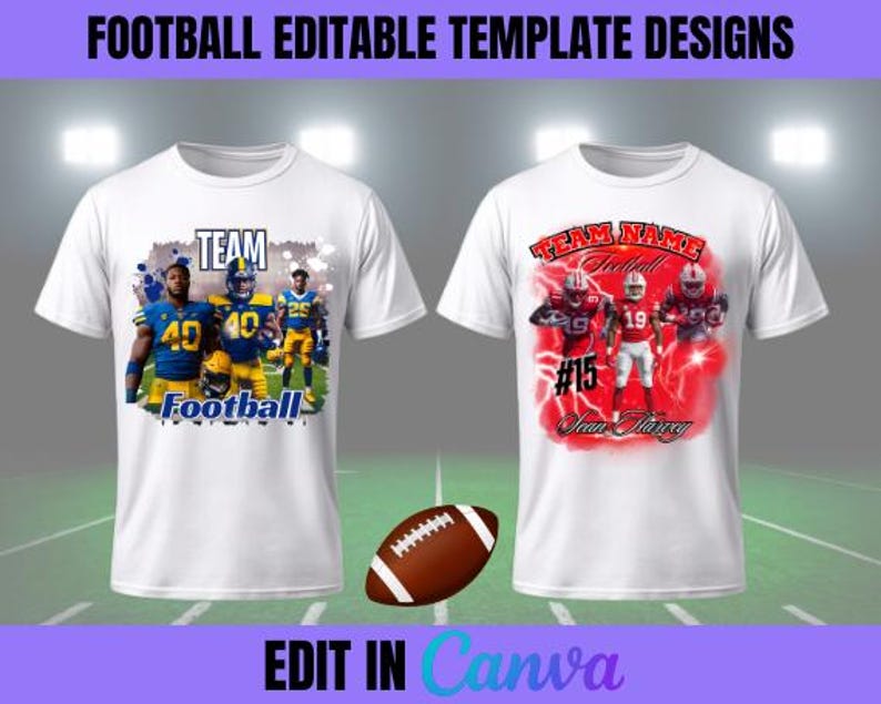 6 Editable Football Templates Designs Edit in Canva, Homecoming Designs ...