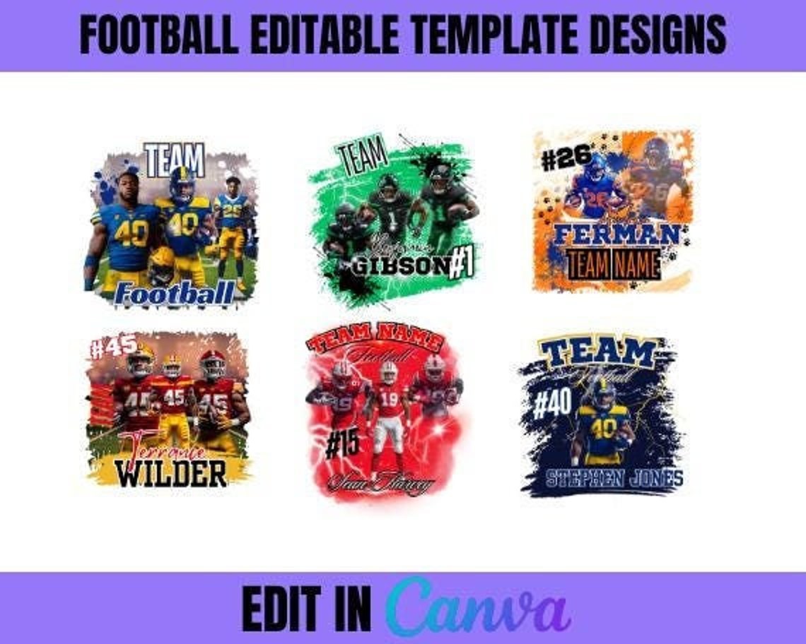 6 Editable Football Templates Designs Edit in Canva, Homecoming Designs ...