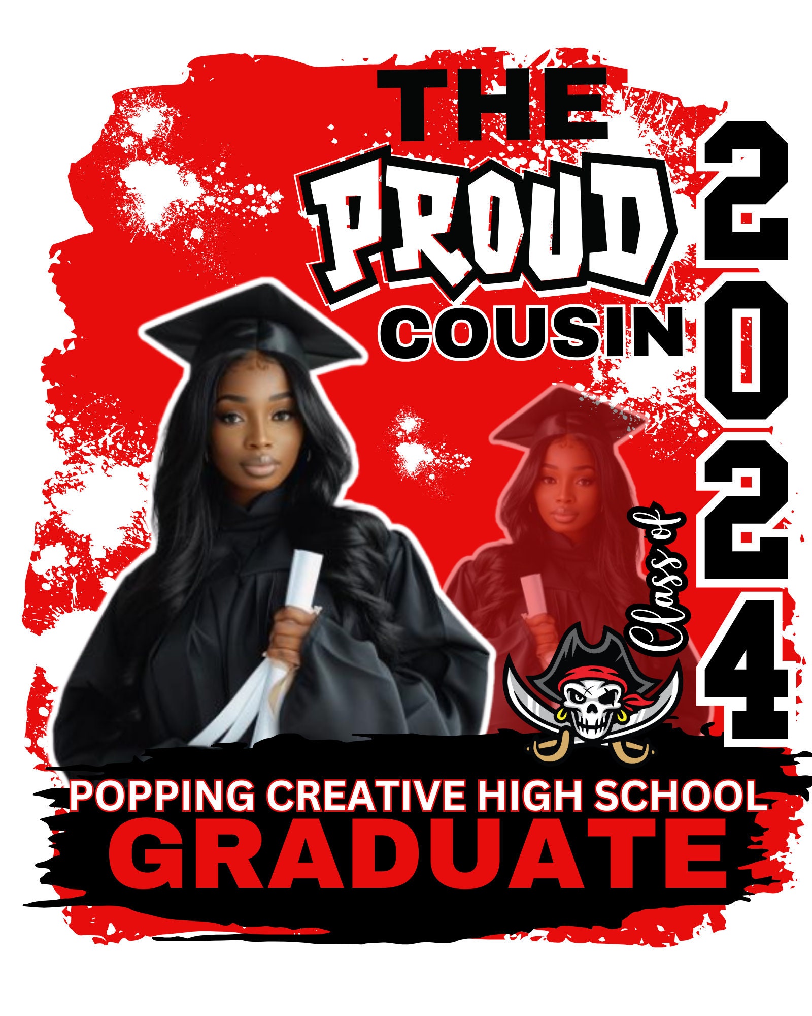 Editable Graduation T-shirt Template - Etsy