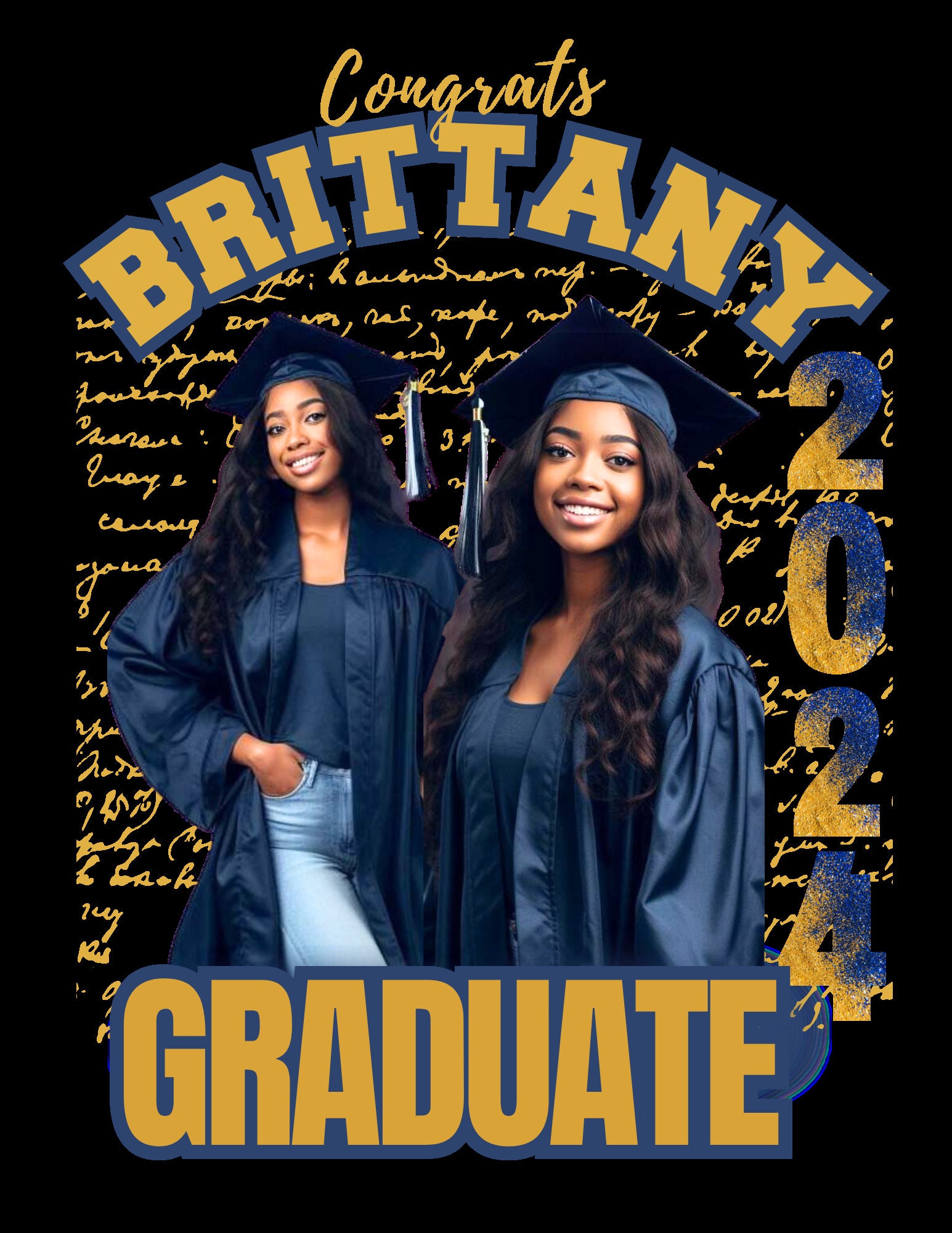 Canva Editable Graduation Shirt Design Templates - Etsy
