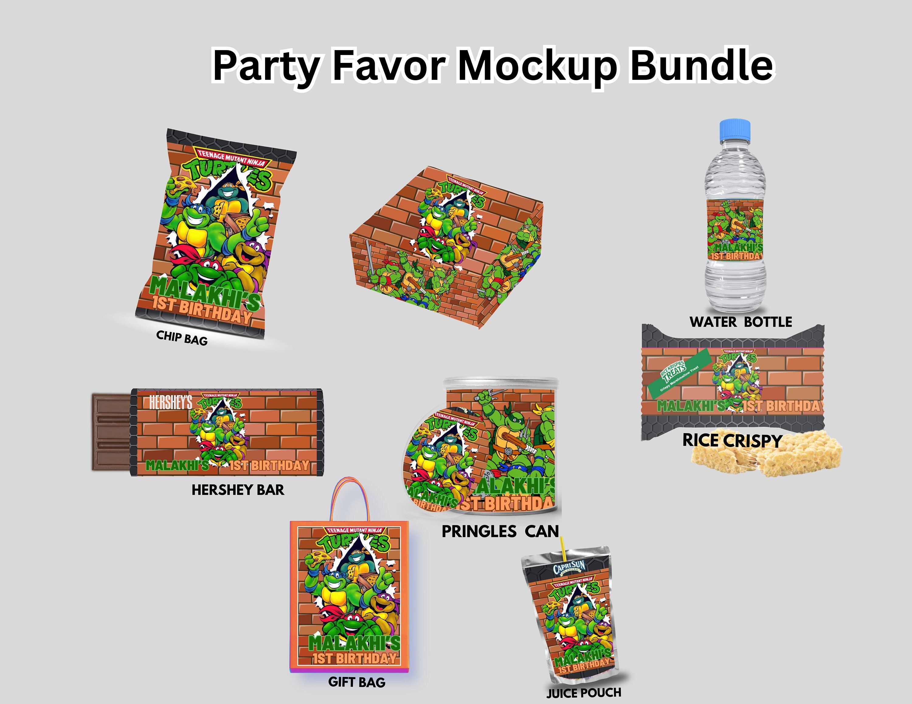Ninja Turtle Party Favor Design Template That Can Only Be Edited in ...