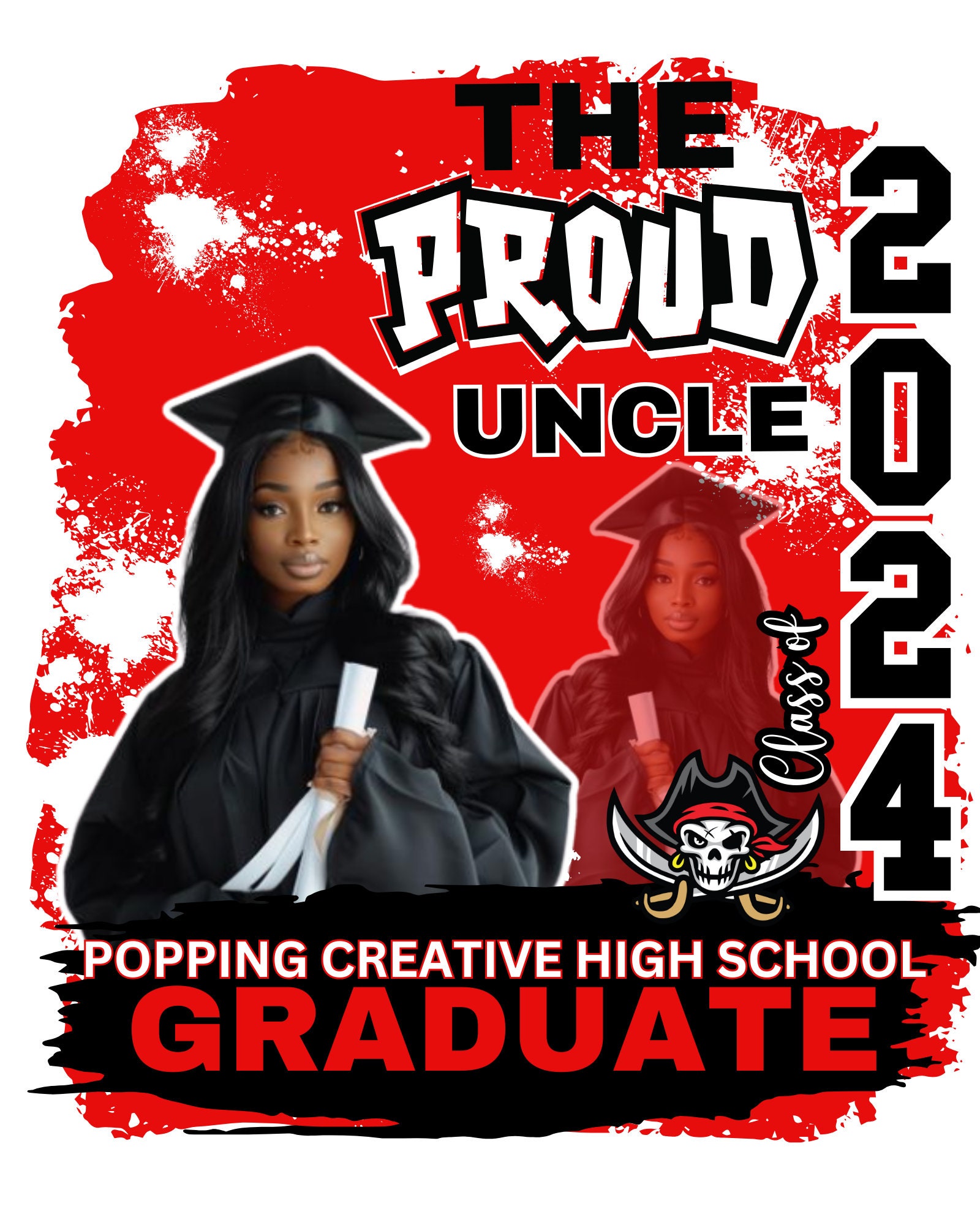 Editable Graduation T-shirt Template - Etsy