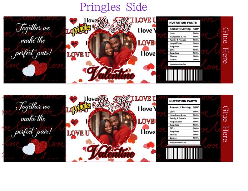 Valentine Day Party Favor Treat Bundle , Chip Bag, Pringles, Caprisun ...