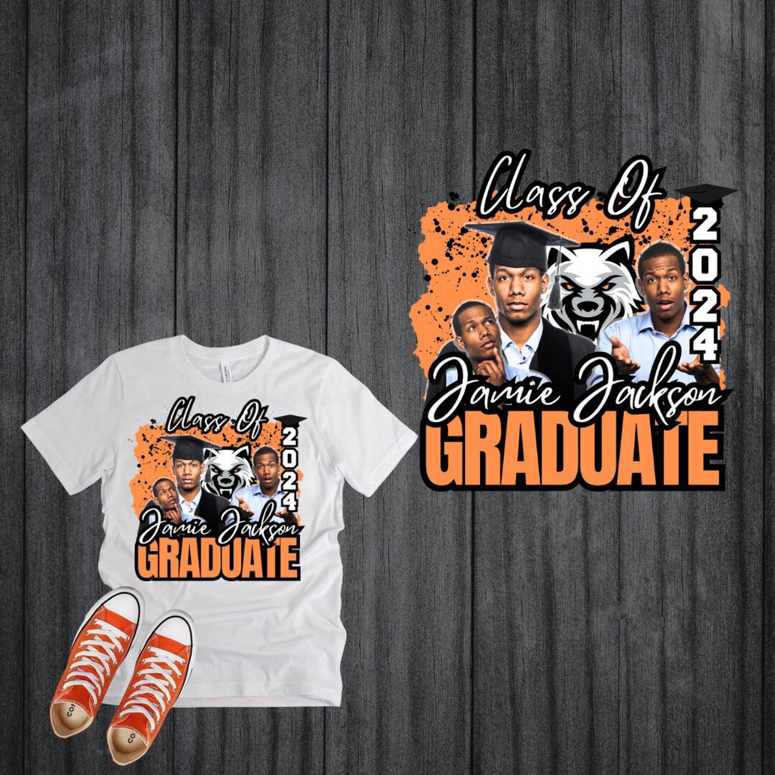 Canva Editable Graduation T-shirt Template - Etsy