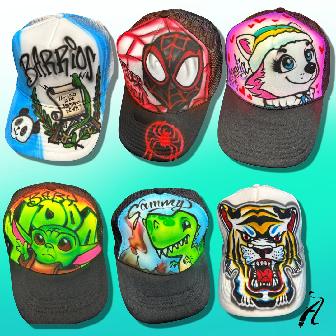 Custom Airbrush Trucker Hat - Cartoons | Anime | Game Characters ...