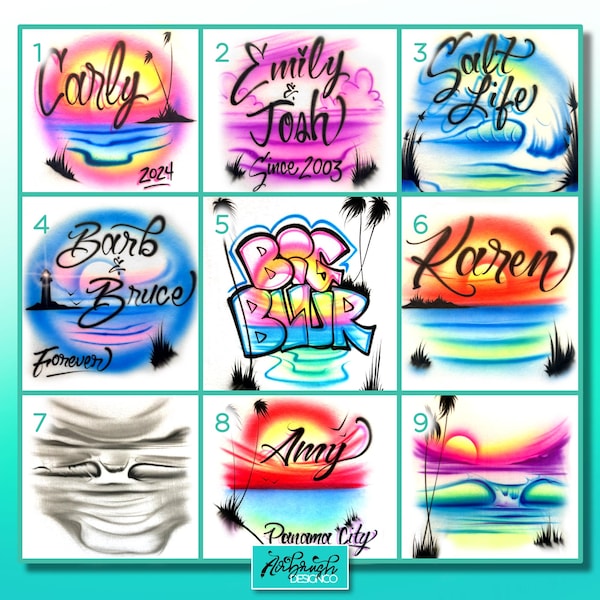 Airbrush Beach Scene - Etsy