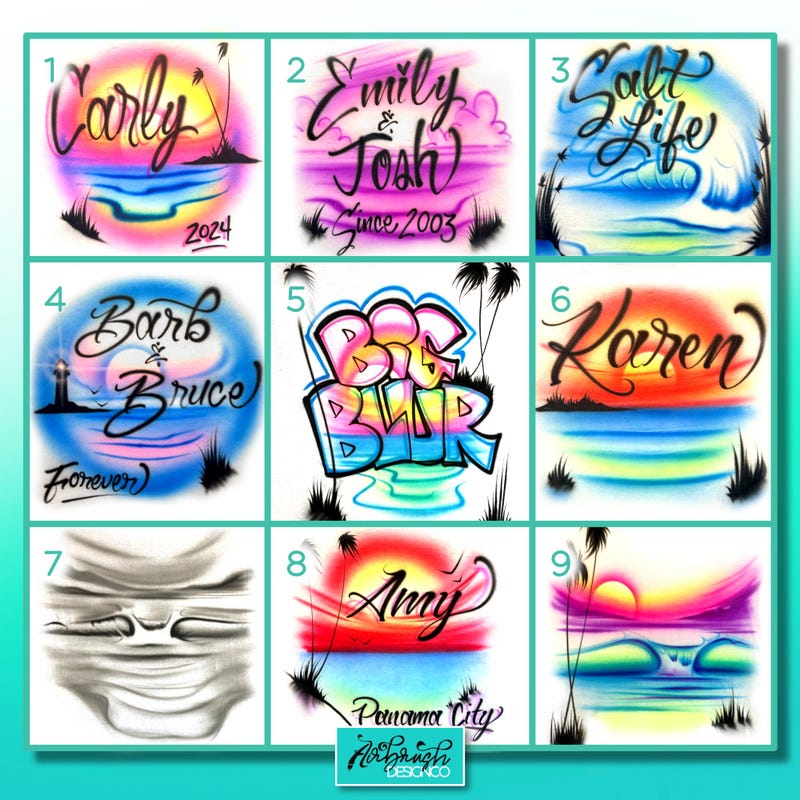 Airbrush Beach Scene - Etsy