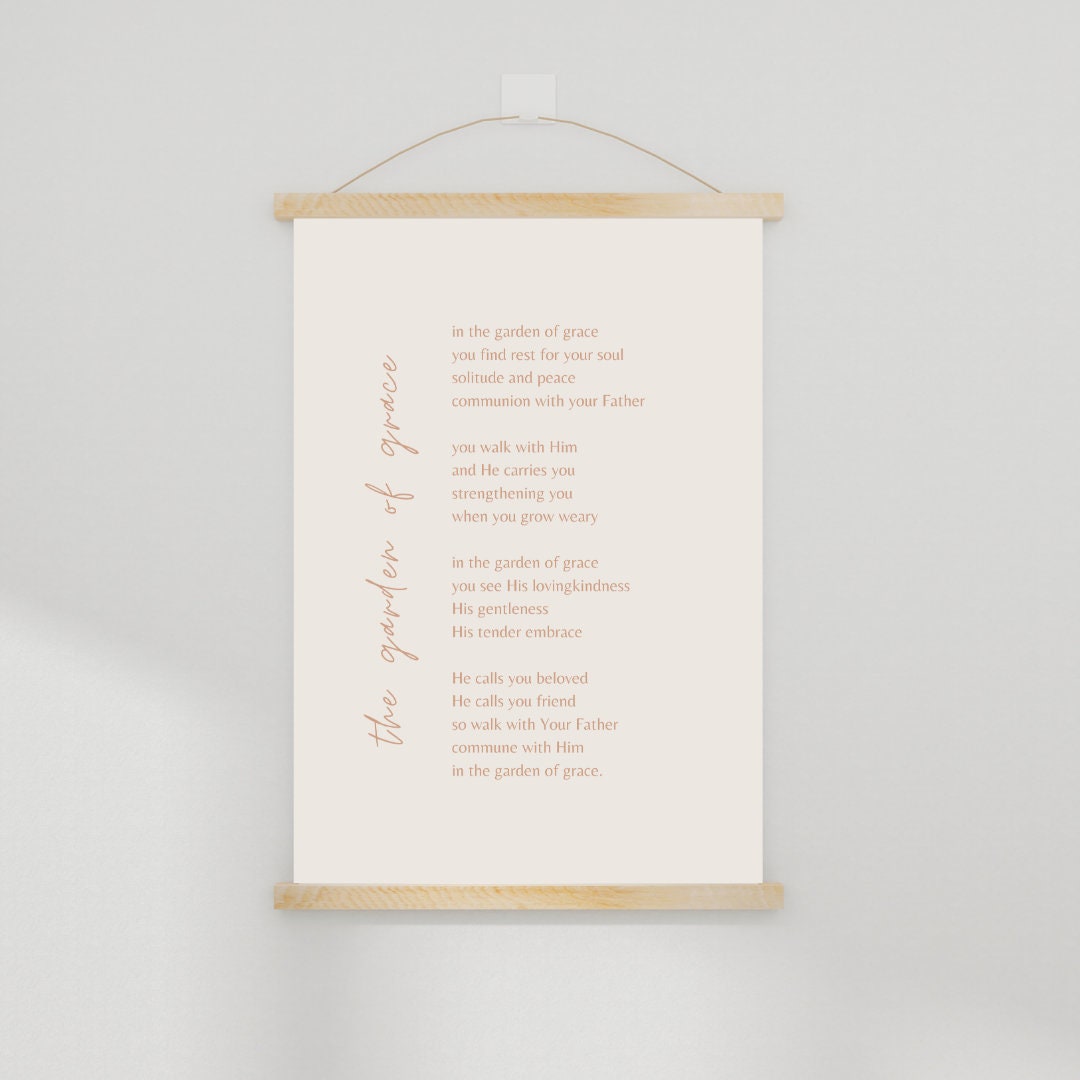 The Garden of Grace, Christian Wall Art, Digital Printable, Modern ...