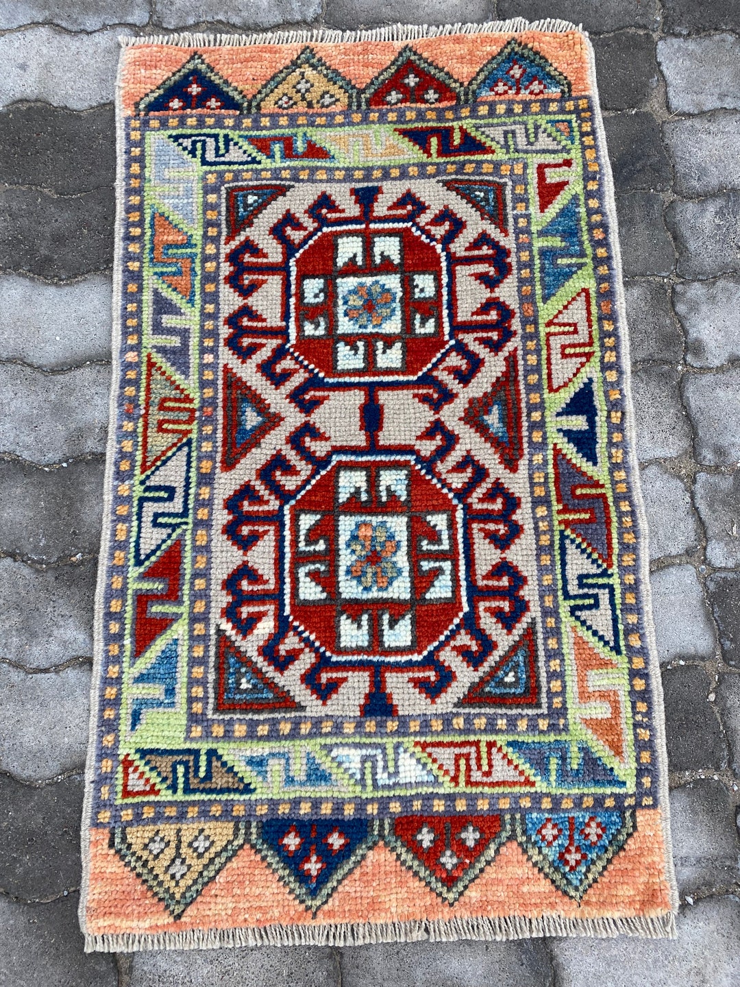 Neutral Rug, Faded Rug, Handmade Rug, Turkish Rug, Vintage Rug, 2x4 Rug ...