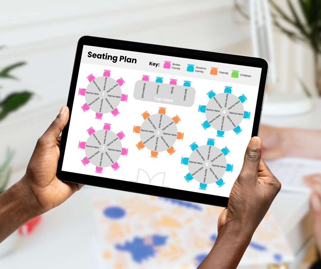 Editable Seating Plan Template for Wedding | Table Plan Organiser ...
