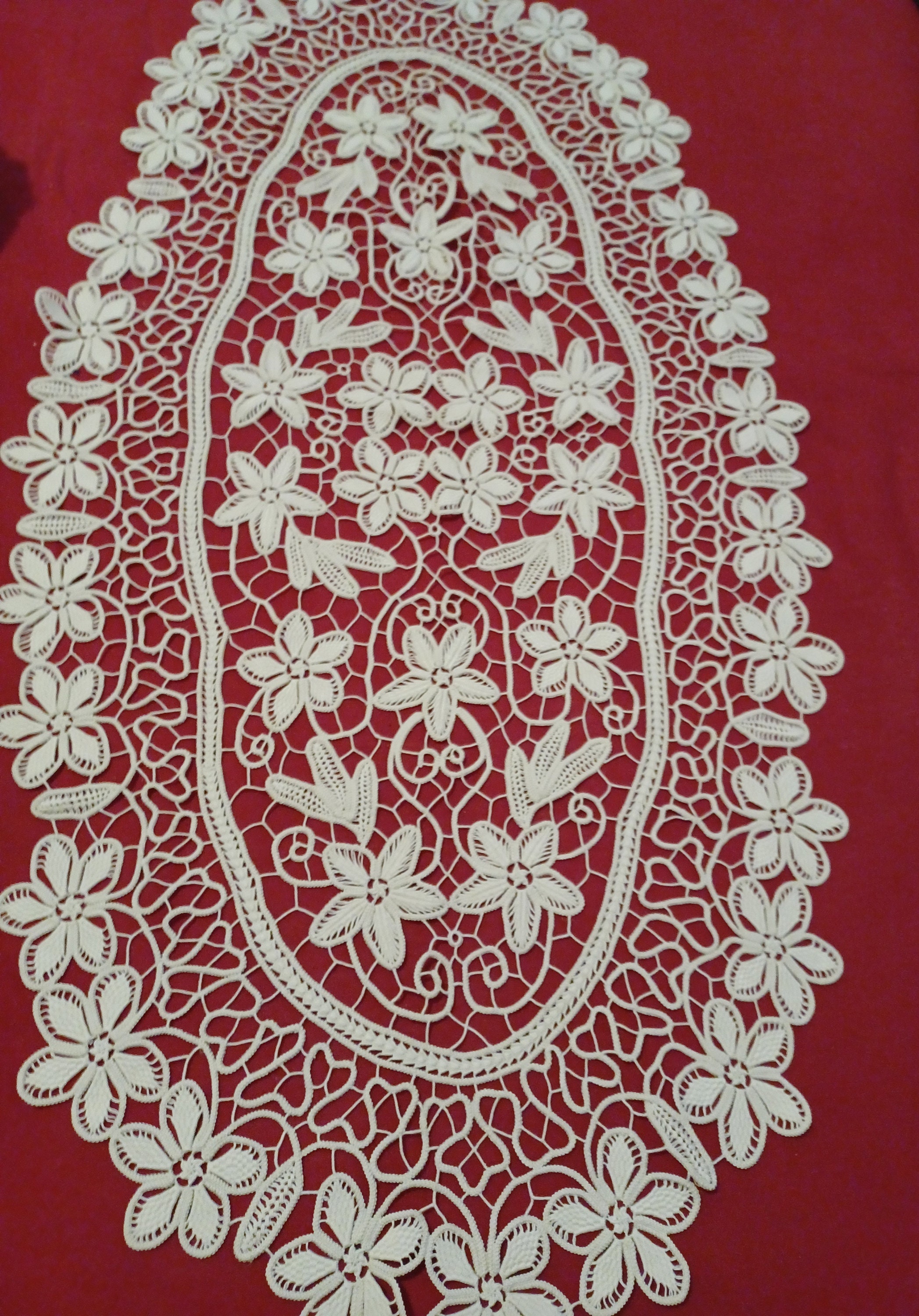 Romanian Handcraft, Table Runner Macrame, Tablecloth, Real Macrame Lace ...
