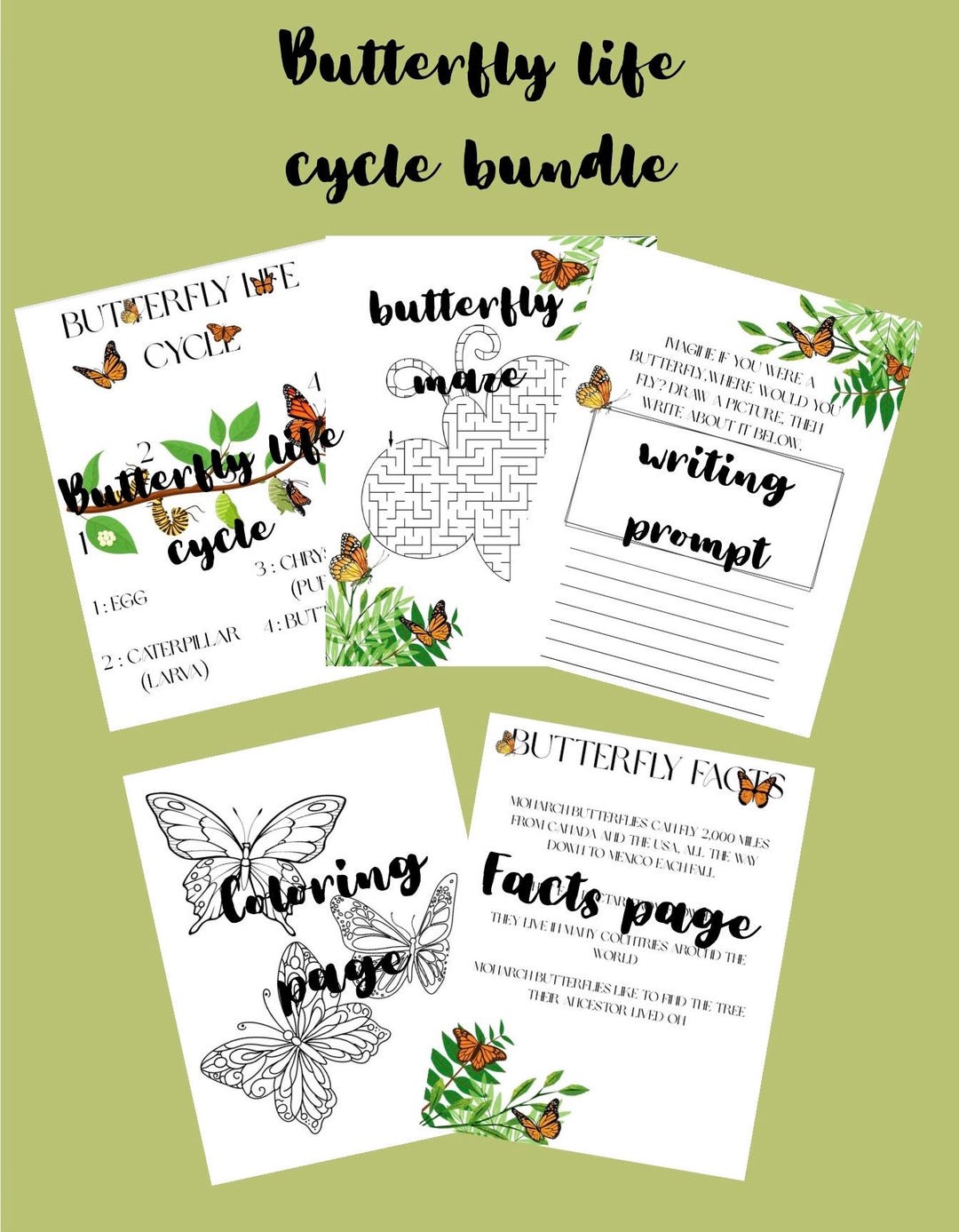 Monarch Butterfly Life Cycle Bundle - Etsy