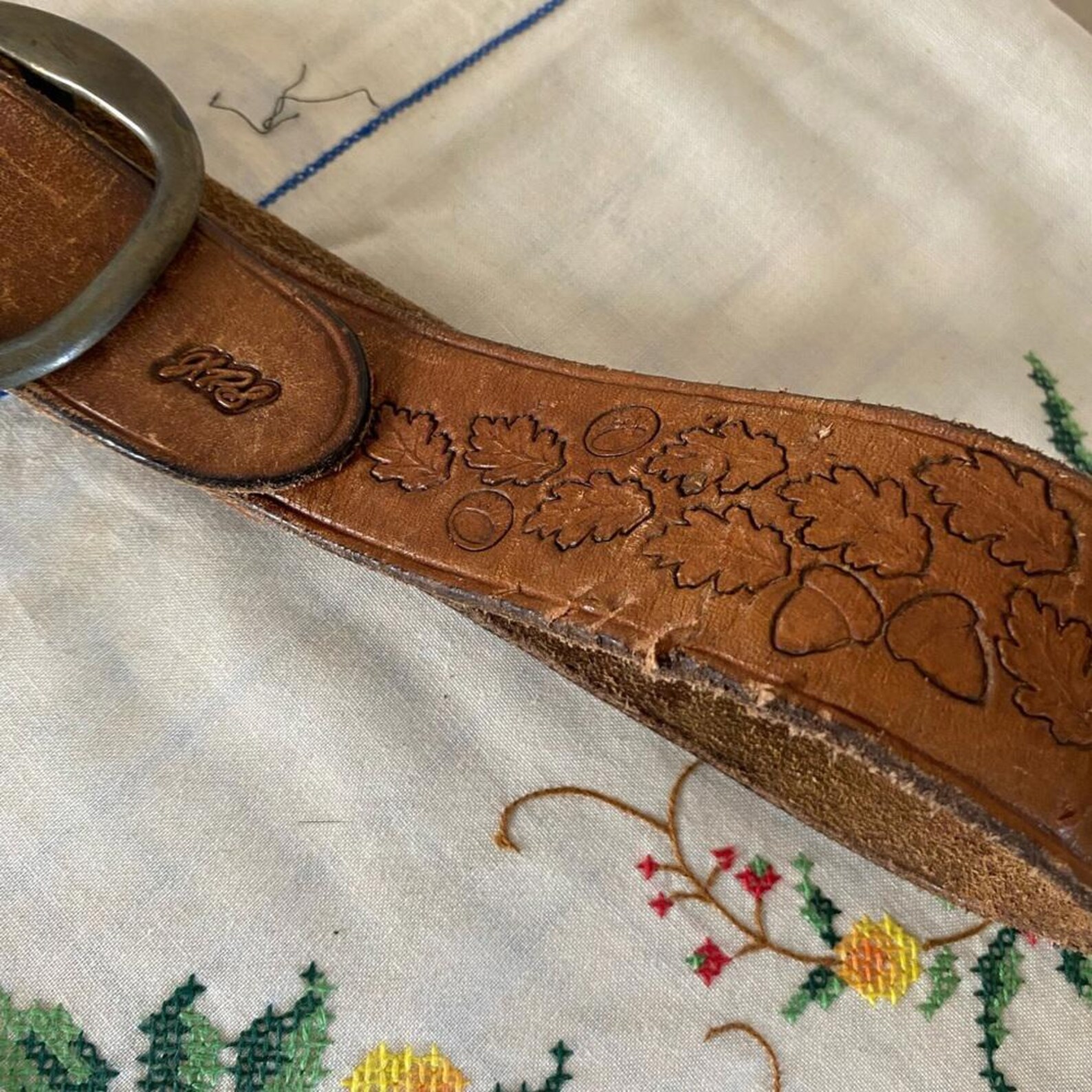 Vintage 60s/70s Tooled Namesake Leather Belt - Etsy
