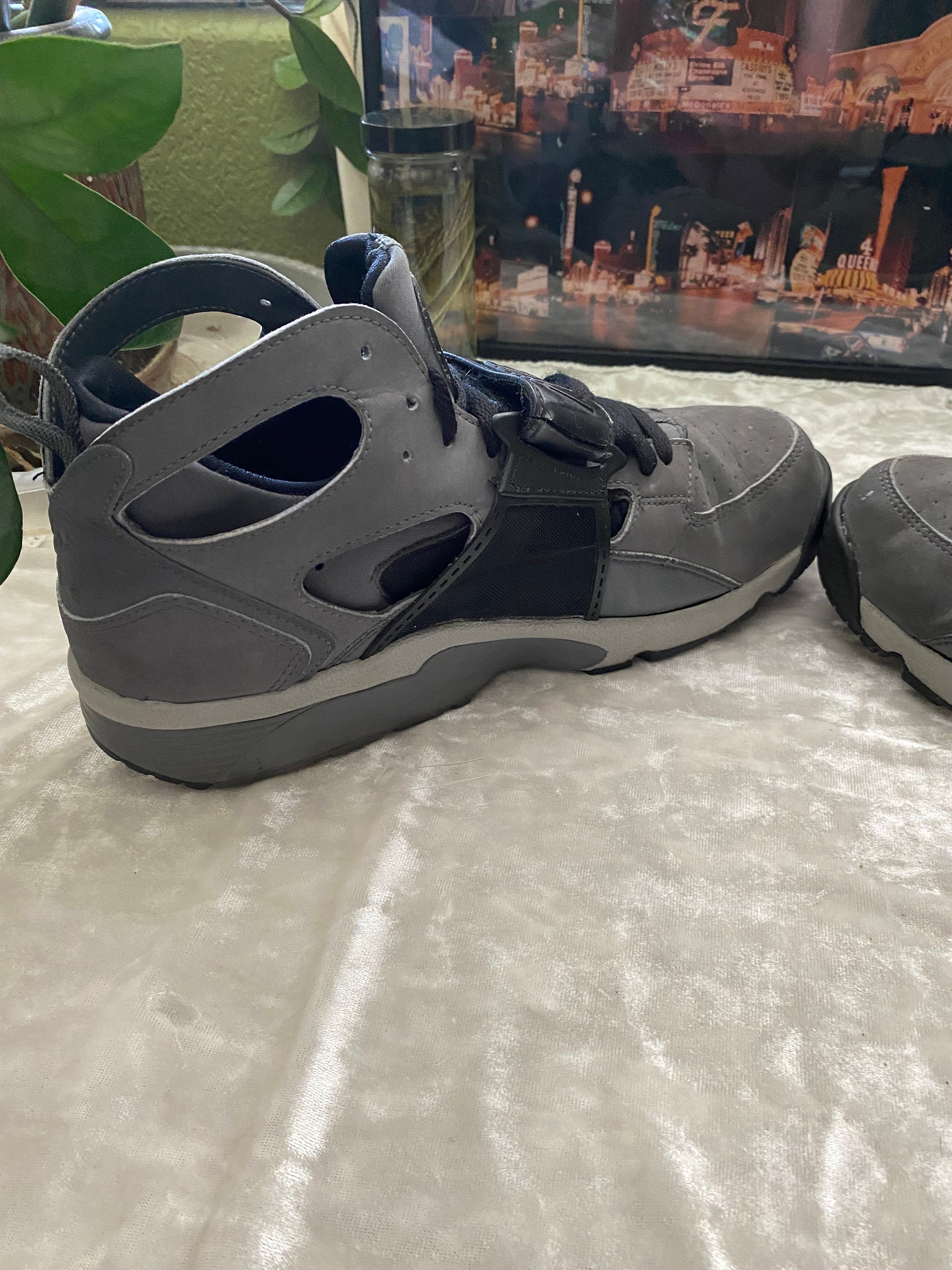 2003 Rare Nike Gray and Black Huarache High Top Sneakers - Etsy