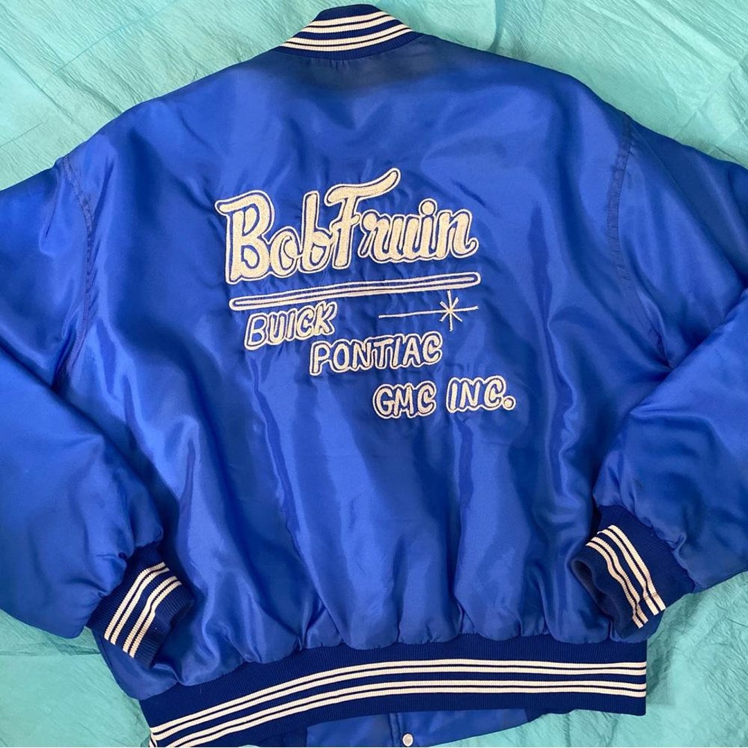 70s/80s Vintage Mechanics Buick Pontiac GMC Chainstitched Satin Varsity ...