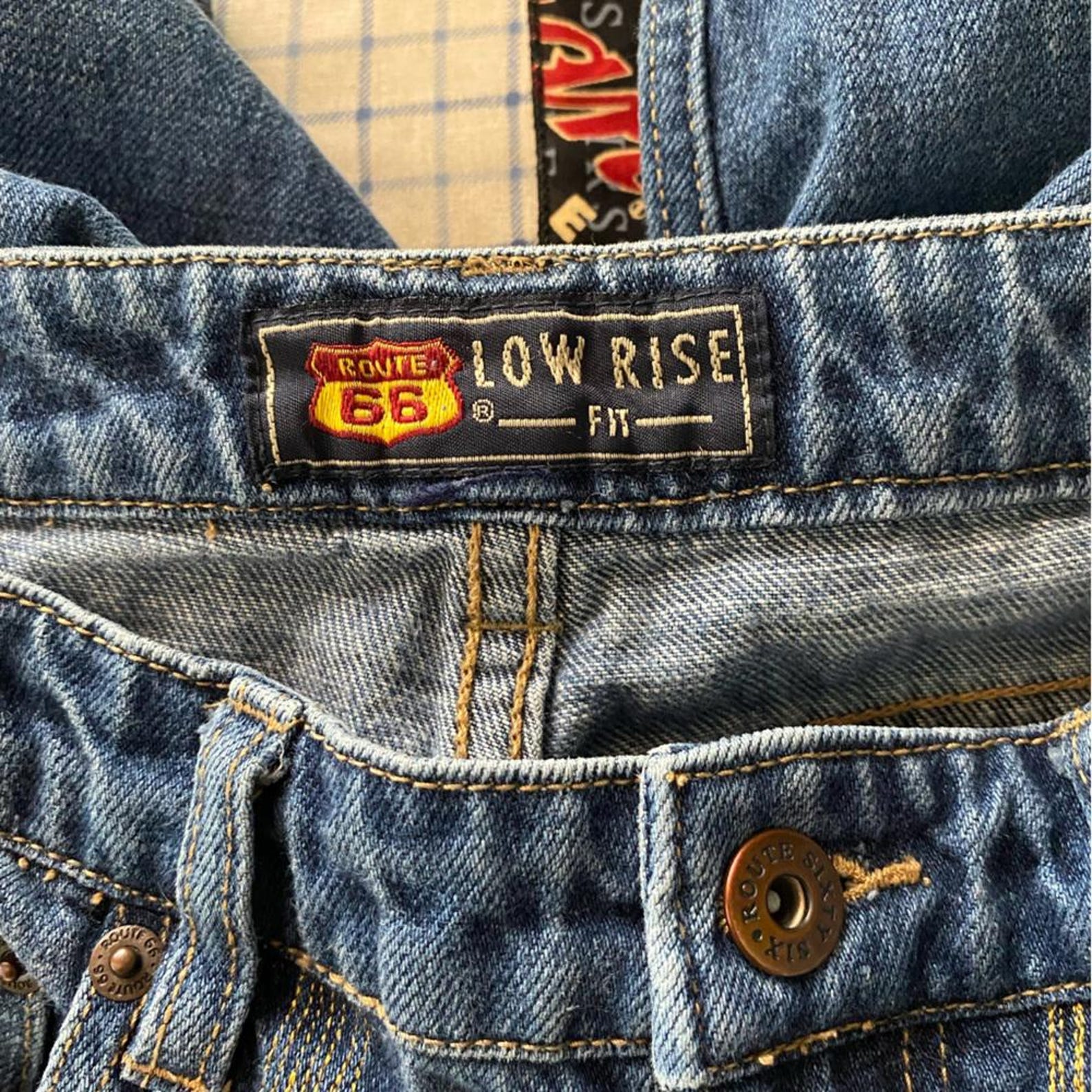 Y2K Vintage Route 66 Beaded Light Wash Feather Flare Jeans - Etsy