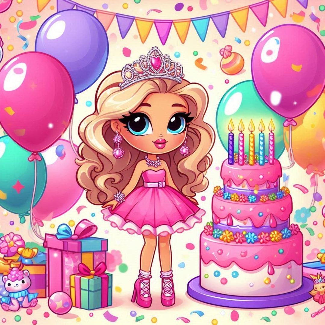 Custom Cartoon Happy Birthday Doll Photo of You - Etsy