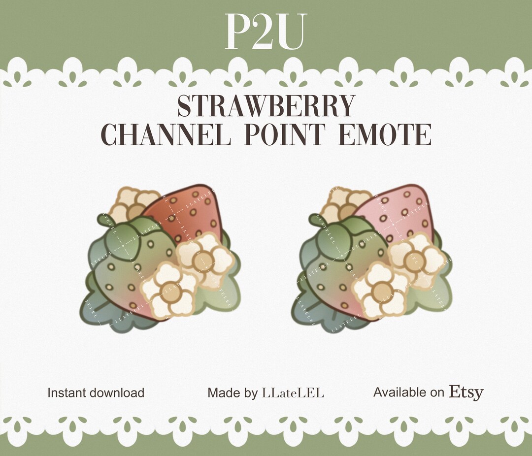 Strawberry Channel Point Emote Channel Point Channel Points Strawberry ...