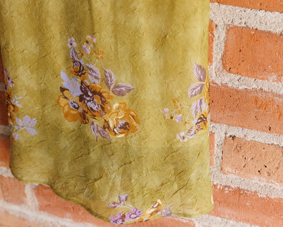 Vintage Y2K 90s Darian Green Crinkle Floral Whimsigot… - Gem