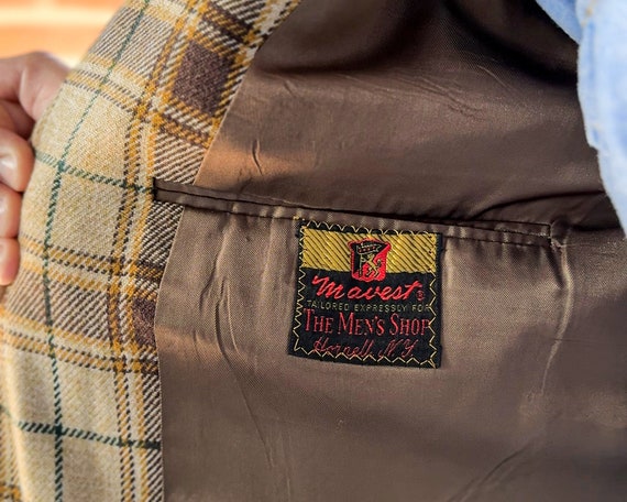 Vintage Mavest Plaid Wool Blazer - 50s/60s/70s - Gem