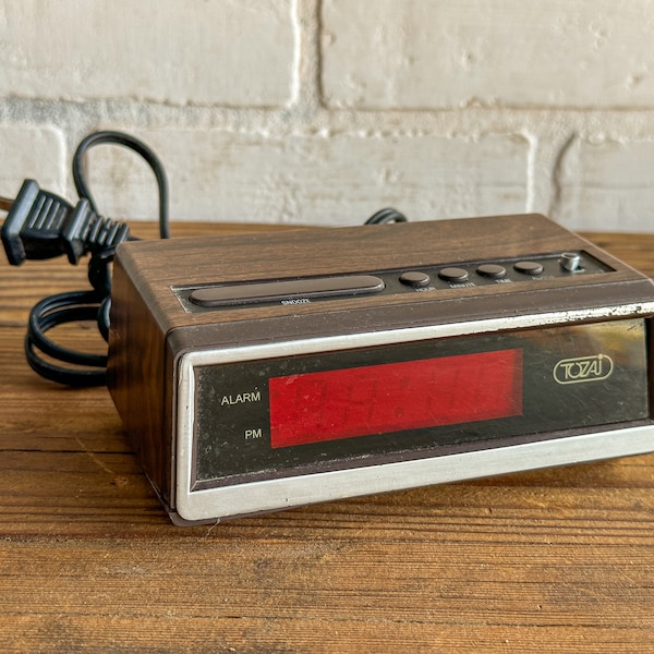Wood Grain Alarm Clock - Etsy