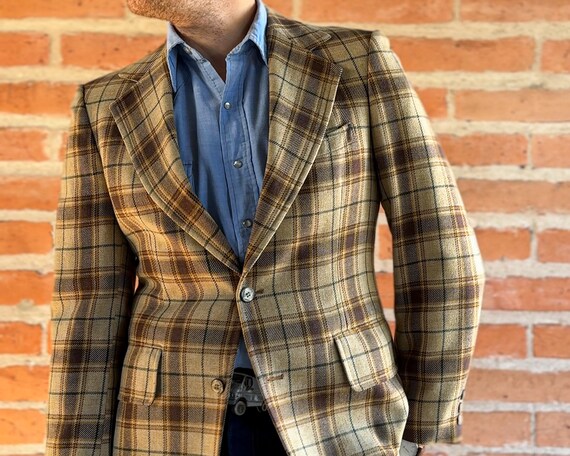 Vintage Mavest Plaid Wool Blazer - 50s/60s/70s - Gem