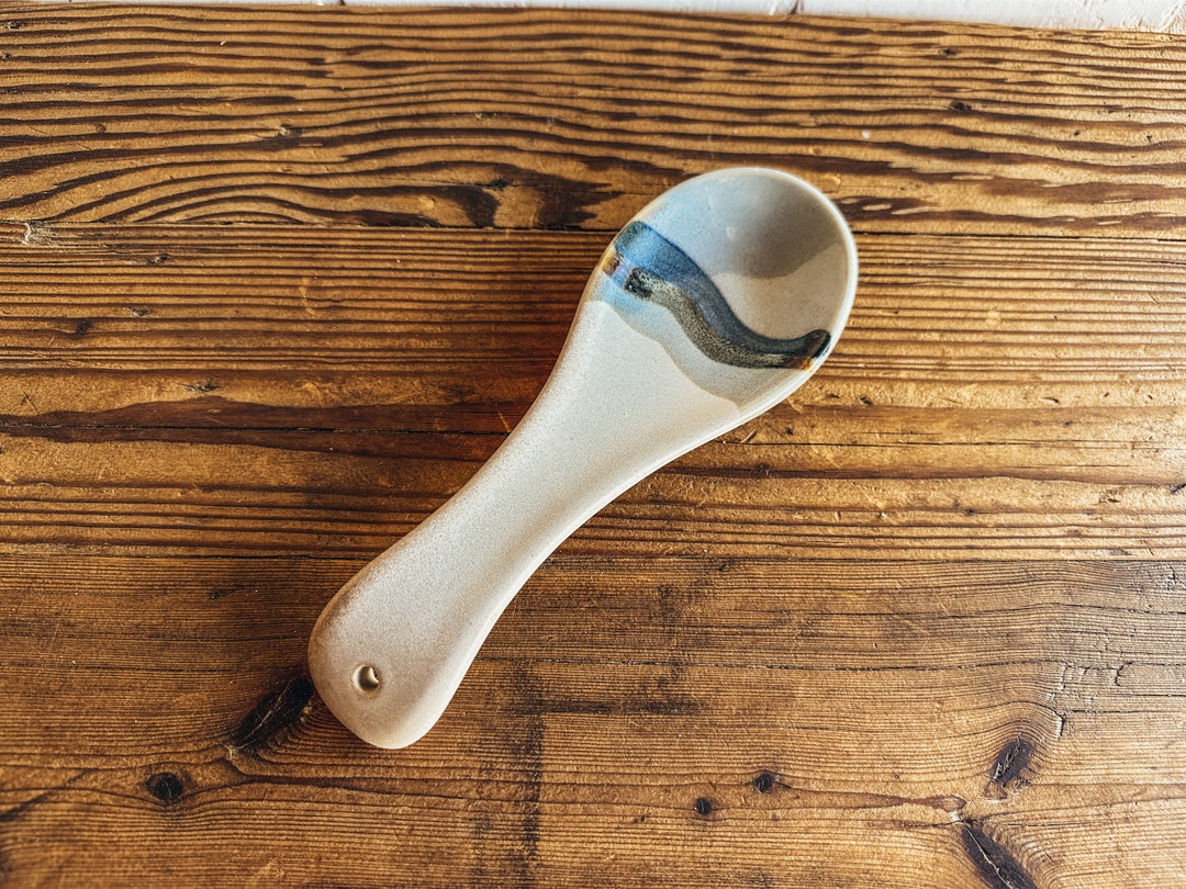Vintage Stoneware Studio Pottery Wave Spoon Rest - Etsy