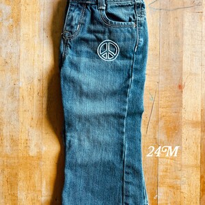 Peace Jeans - Custom Embroidered Vintage Kid's Denim Jeans - Etsy