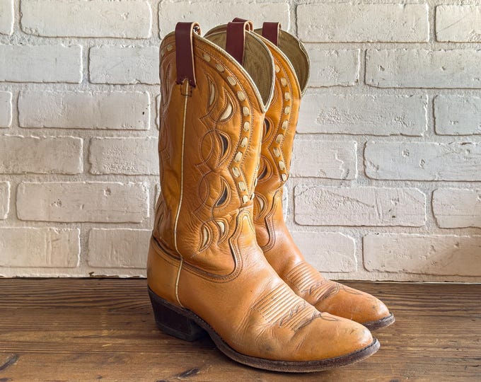 Vintage Acme Western Cowboy Boots - Size 10.5D - Etsy