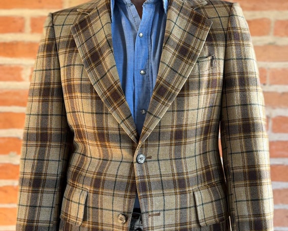 Vintage Mavest Plaid Wool Blazer - 50s/60s/70s - Gem