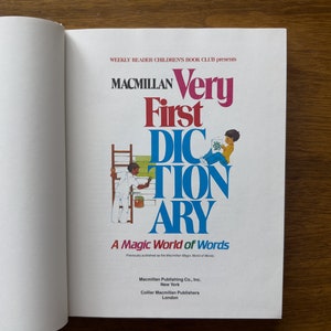 Vintage Book - Macmillan Very First Dictionary - 1983 - Etsy