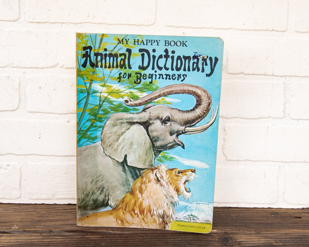 Vintage My Happy Book Animal Dictionary - 1960s - Etsy