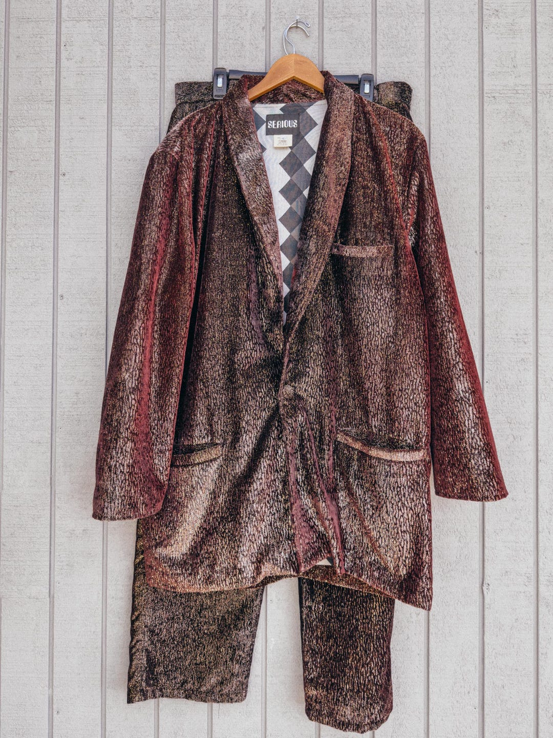 Vintage 1970s Shiny Gold Velvet Disco Suit - XL XXL - Etsy