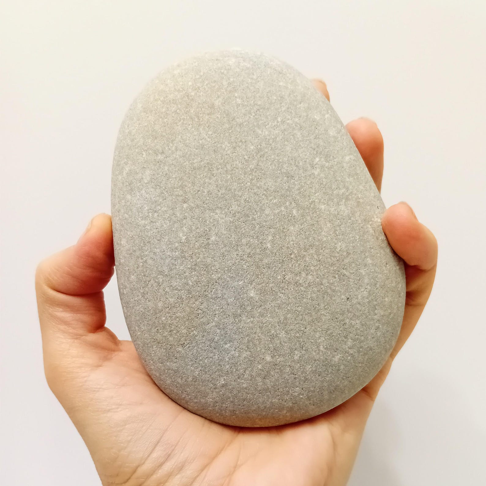 Rare Big Flat Light Grey Stone 3,3"x 4,7" for Painting Naturally ...