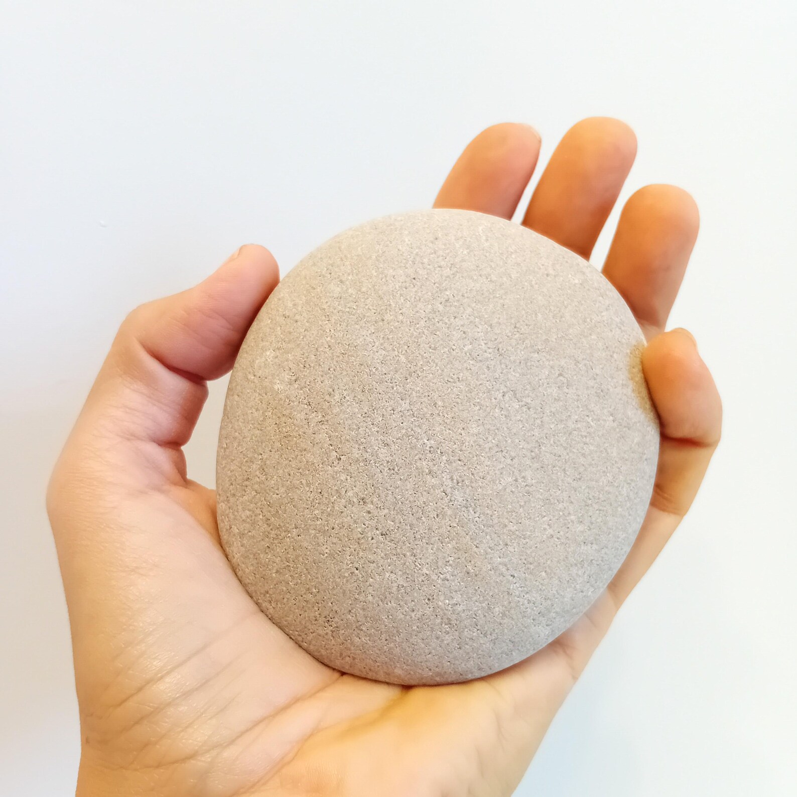 Big Flat White Stone 3,1x 3,3 for Painting Naturally Sharped Rock ...