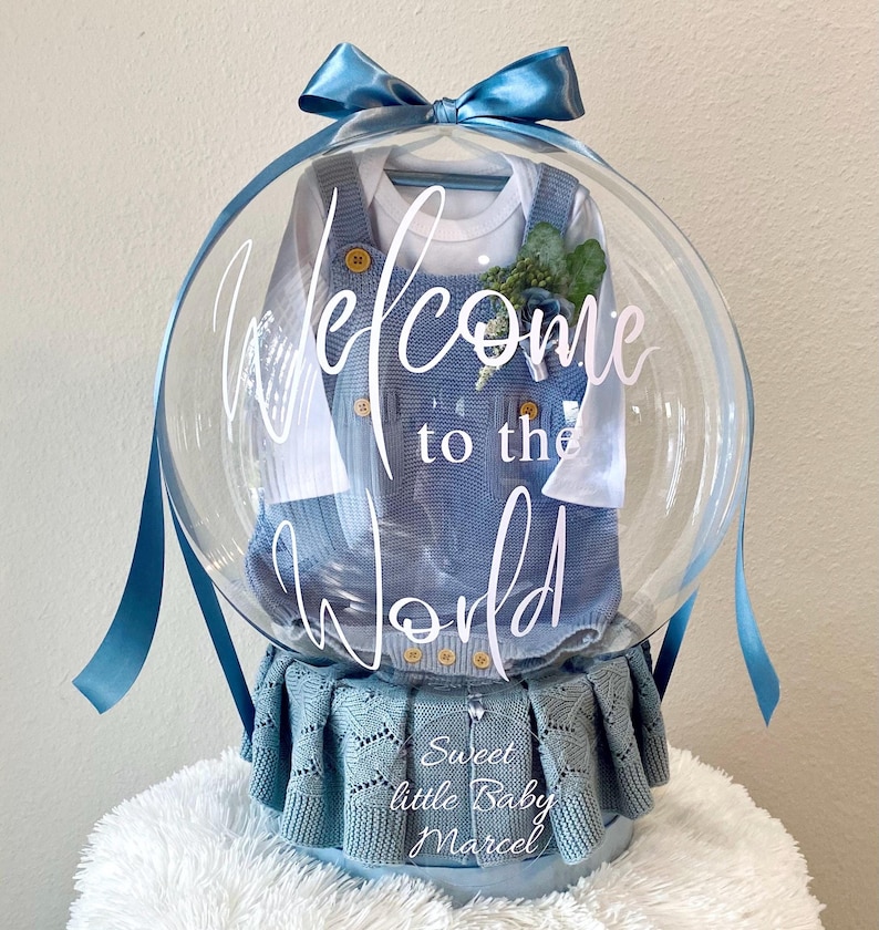 Baby Gift Balloon, Newborn Gift, Baby Boy Gift, Welcome to the World ...