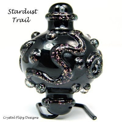 Silver Dichroic Glass Stringers Cased in Double Helix Zephyr Clear COE ...