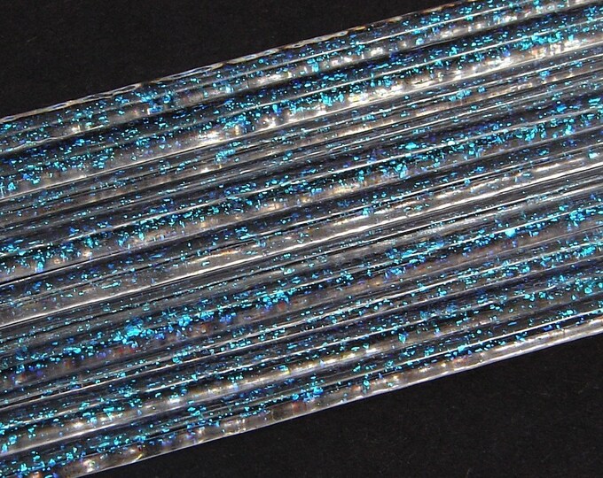 Silver Blue Dichroic Glass Stringers for Lampwork Cased in Double Helix ...