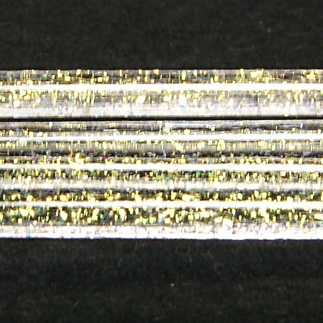 Gold Dichroic Glass Stringers for Lampwork Cased in COE 104 Double ...