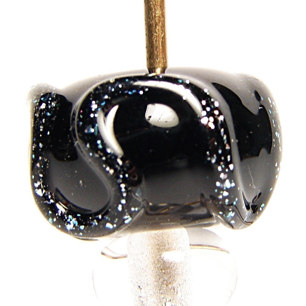 Silver Dichroic Glass Stringers Cased in Double Helix Zephyr Clear COE ...